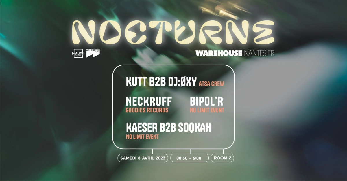 No Limit Event revient en Room 2 du Warehouse le samedi 8 avril ! • Warehouse